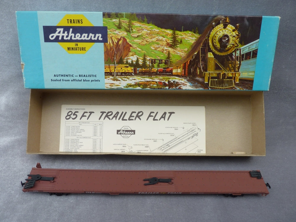 ATHEARN - 2001 - 2.98 - TRAILER TRAIN 85 FT Flat Car ( wagon pour semi ...